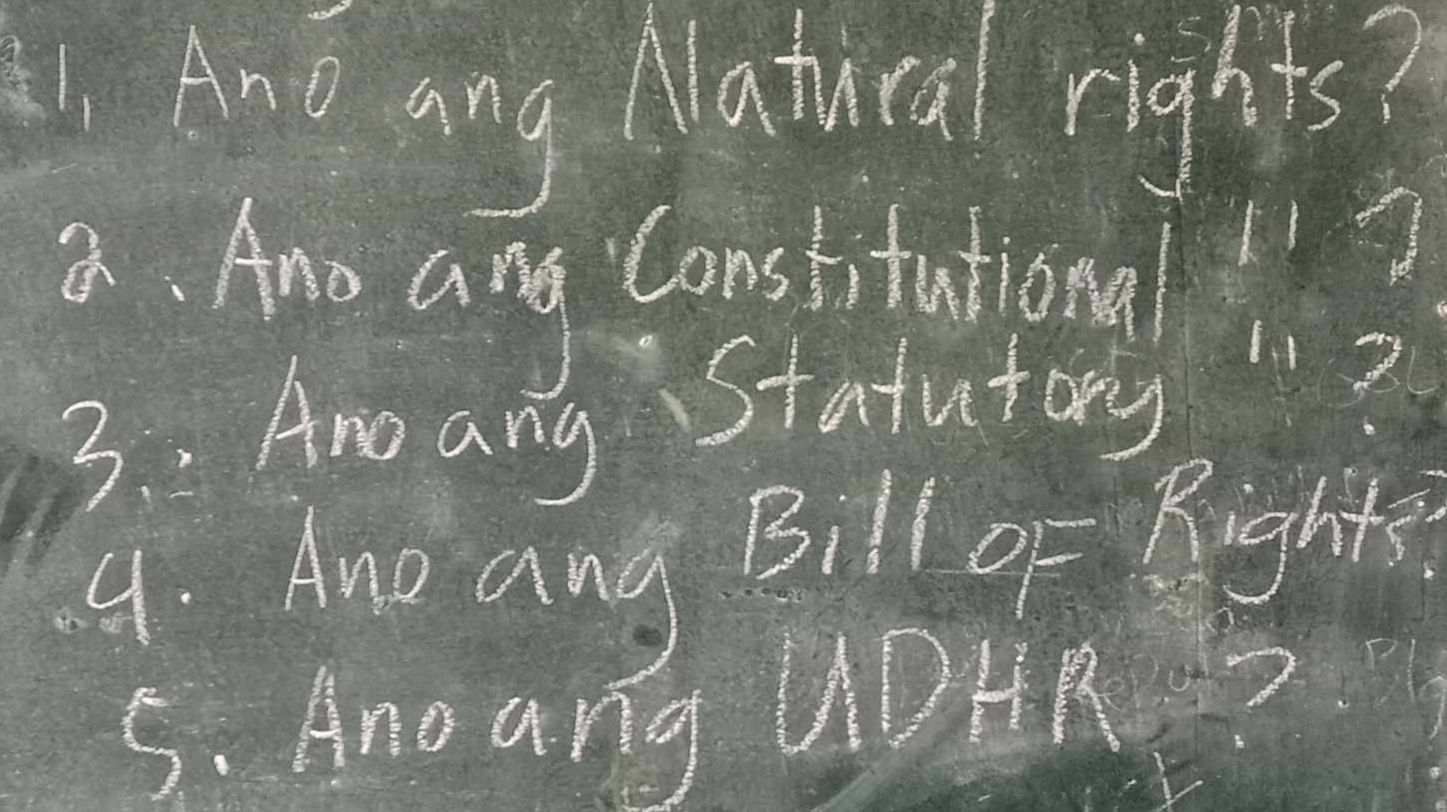 Ano ang Natural rights? 2. Ano ang