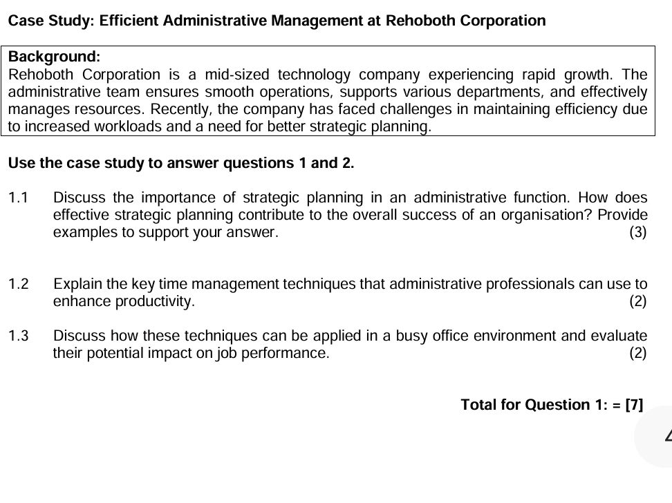 Case Study: Efficient Administrative | StudyX