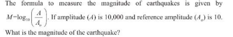 The formula to measure the magnitude of | StudyX