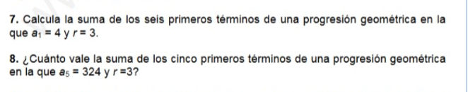 7. Calcula la suma de los seis primeros | StudyX