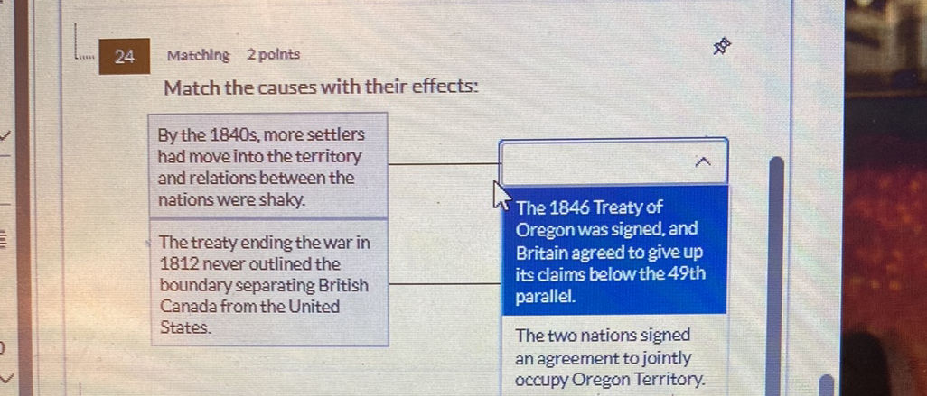 Match the causes with their effects: By the | StudyX