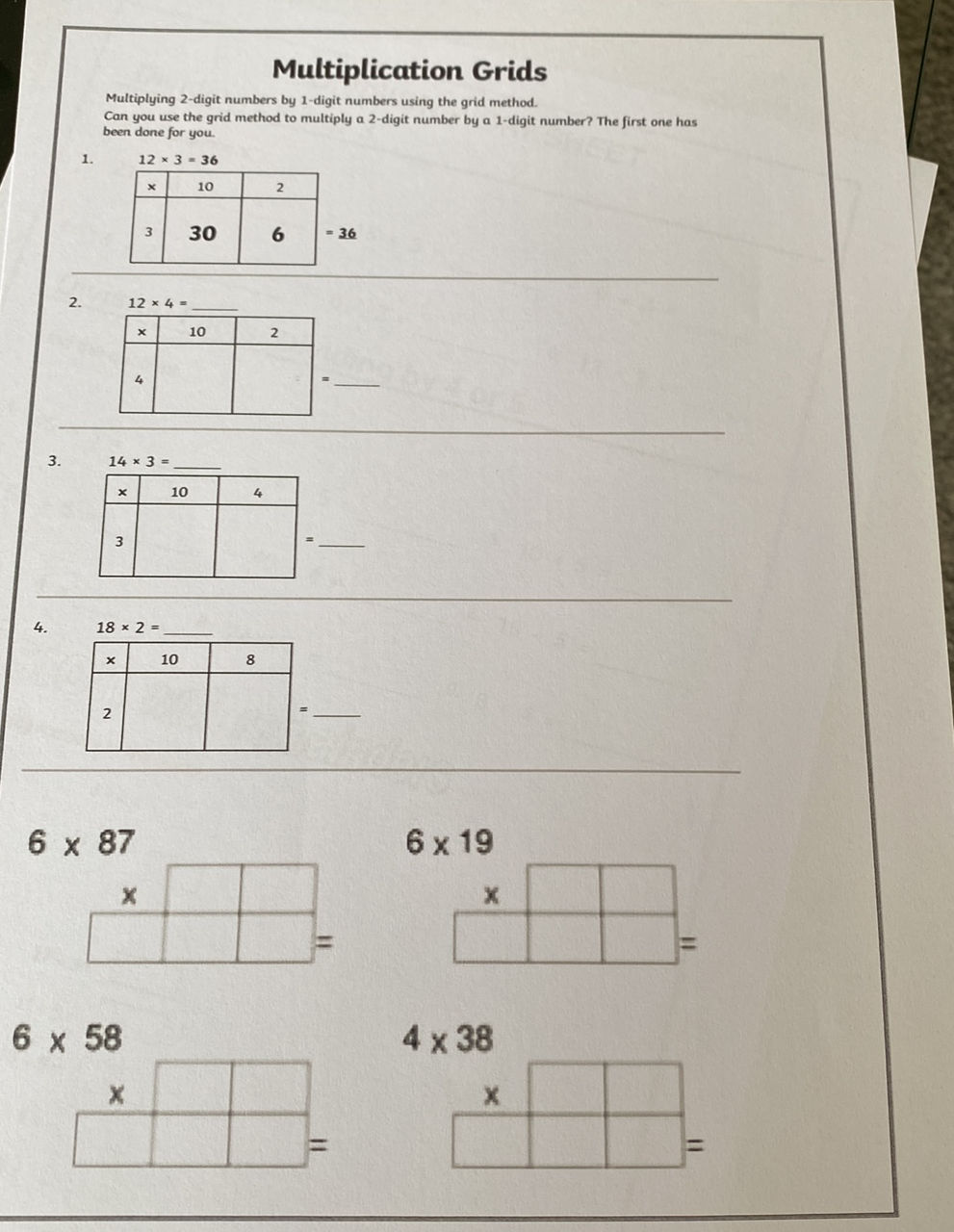 Multiplying 2-digit numbers by 1-digit | StudyX