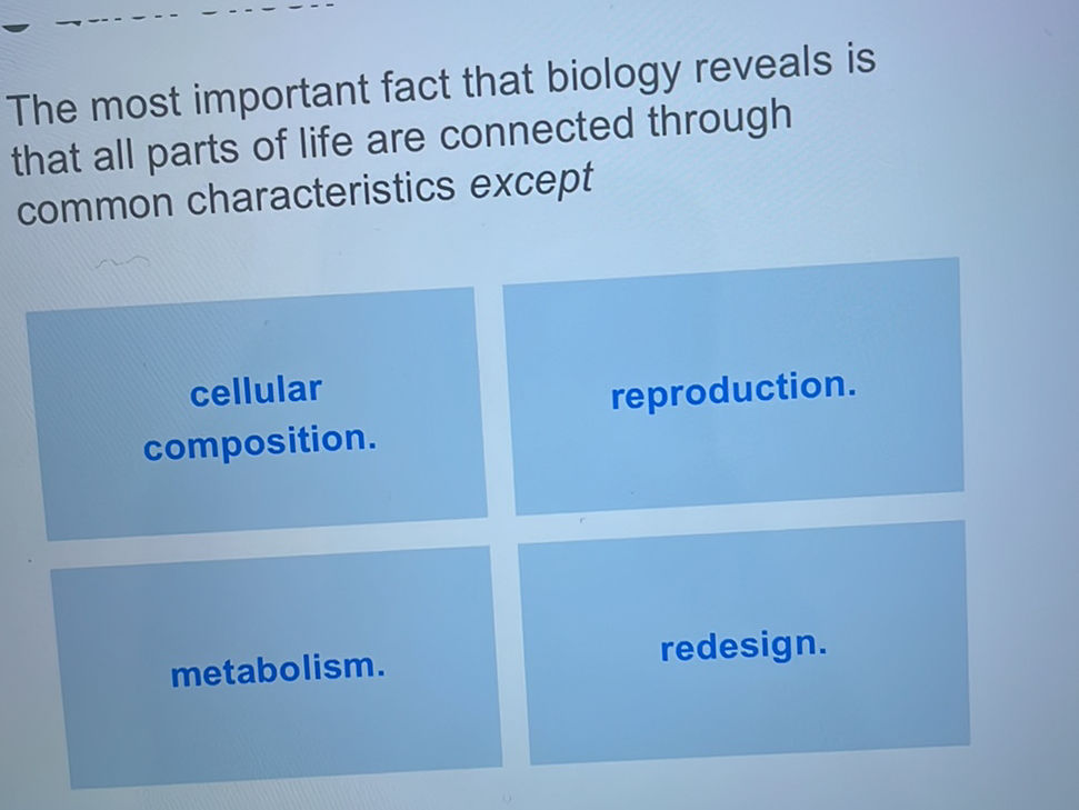 The most important fact that biology reveals | StudyX