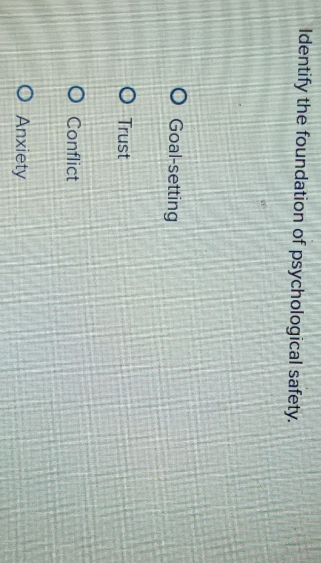 Identify the foundation of psychological | StudyX