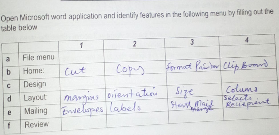 Open Microsoft word application and identify | StudyX