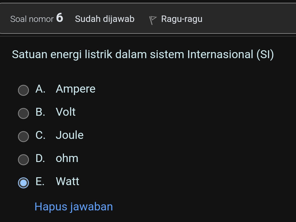 Satuan energi listrik dalam sistem | StudyX