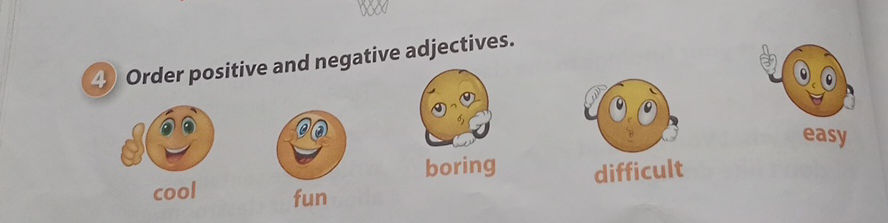 4 Order positive and negative adjectives. | StudyX
