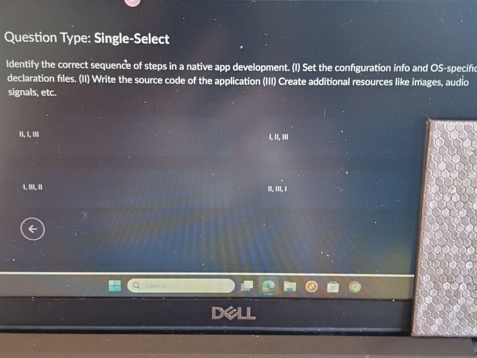 Identify the correct sequence of steps in a