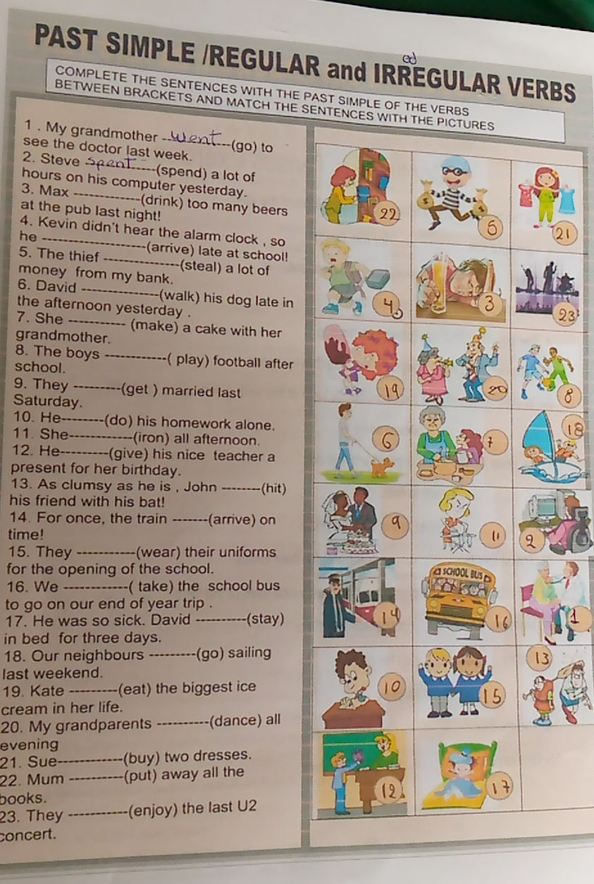 PAST SIMPLE /REGULAR and IRREGULAR VERBS | StudyX