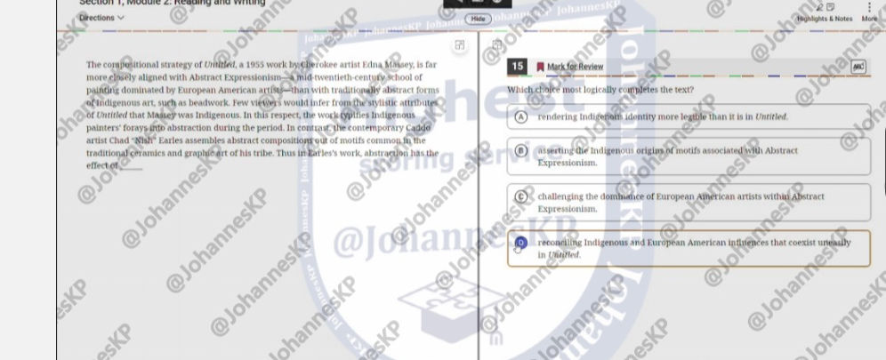 Which choice most logically completes the | StudyX