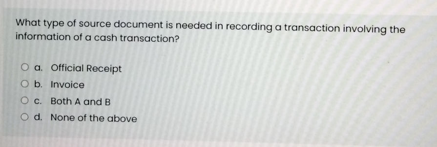 What type of source document is needed in | StudyX