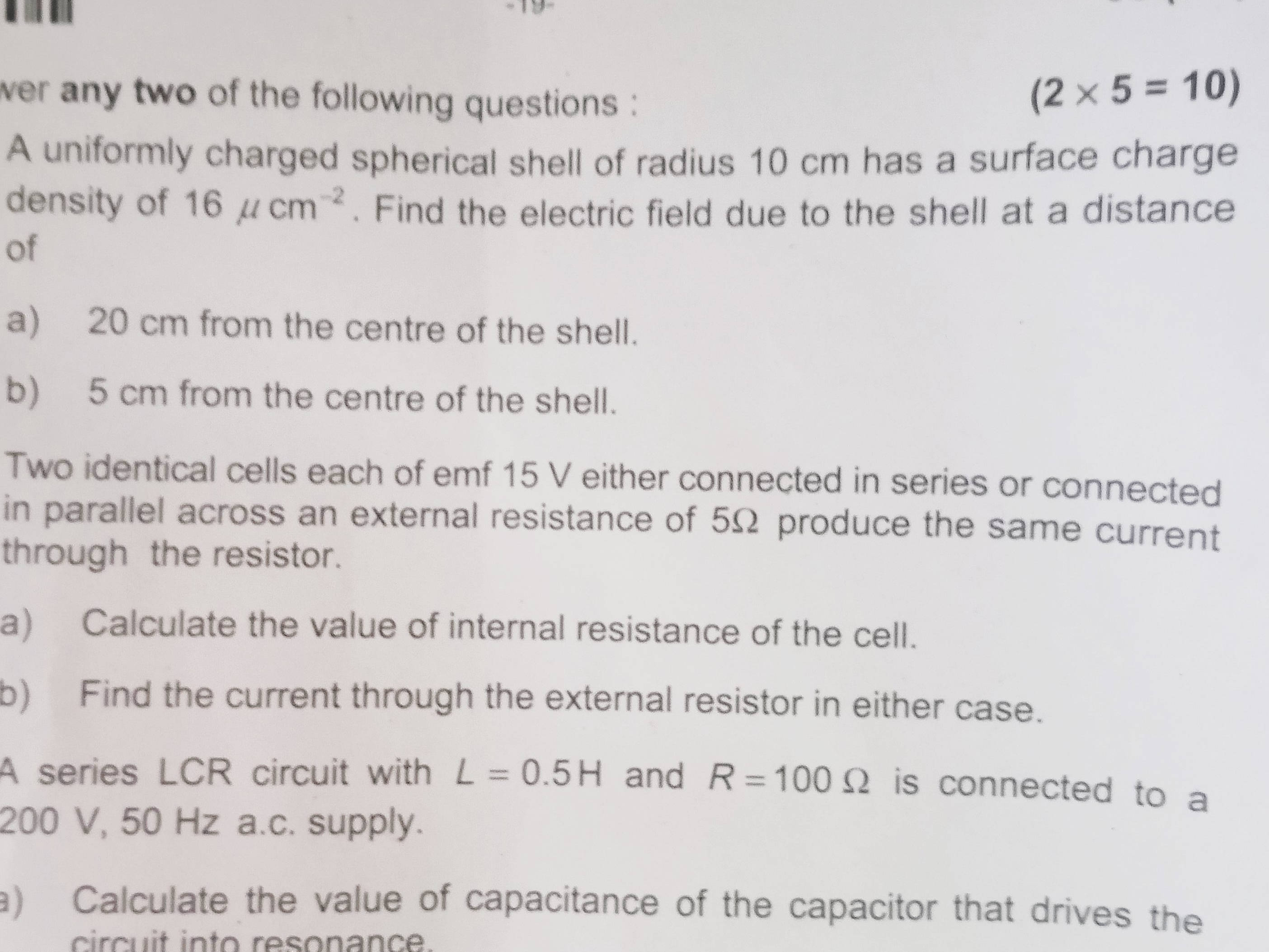 A uniformly charged spherical shell of | StudyX