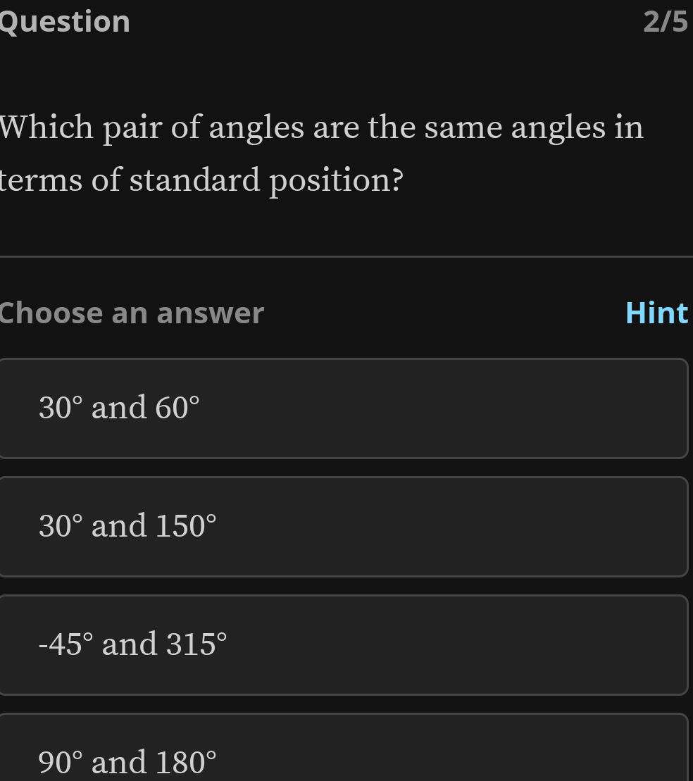 Which pair of angles are the same angles in | StudyX