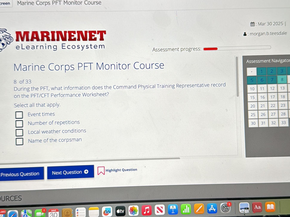 During the PFT, what information does the | StudyX