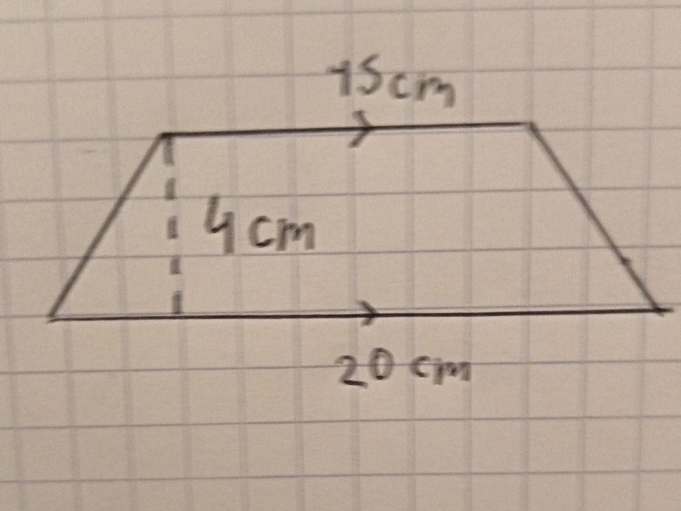 The image shows a trapezoid with the | StudyX