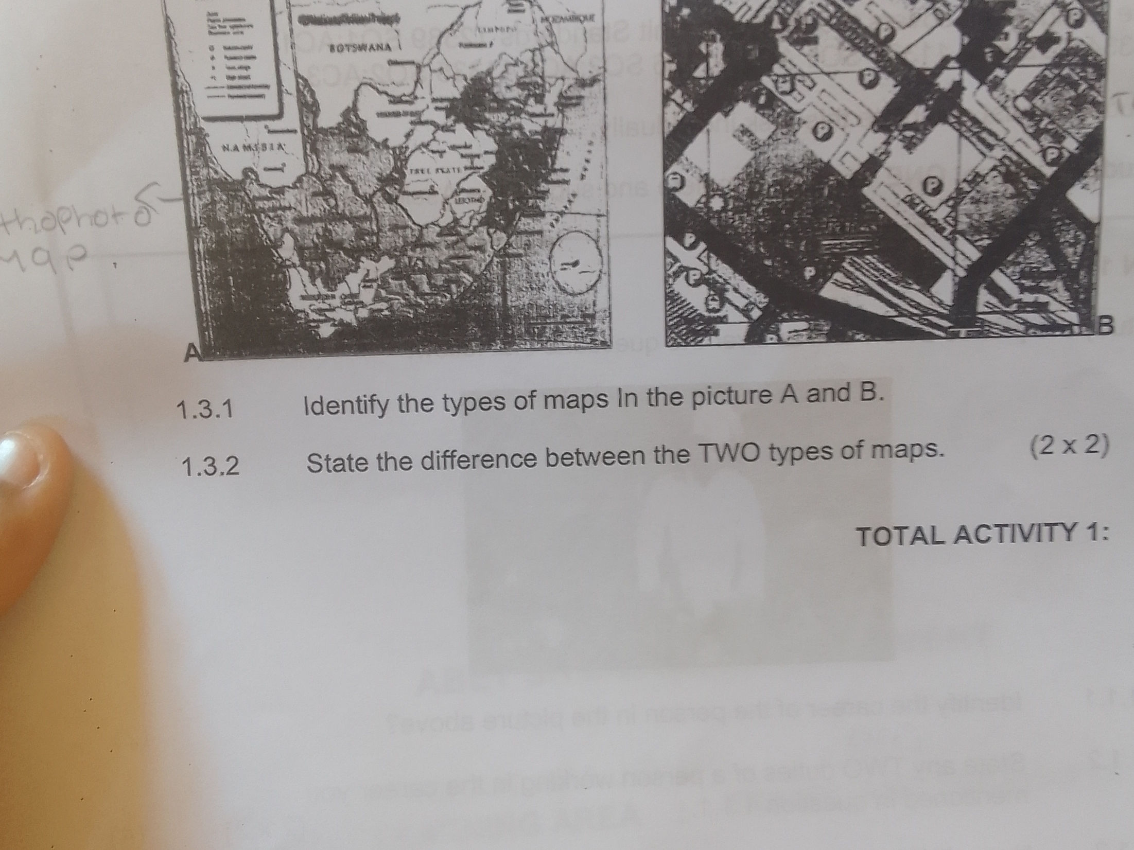 1.3.1 Identify the types of maps In the | StudyX