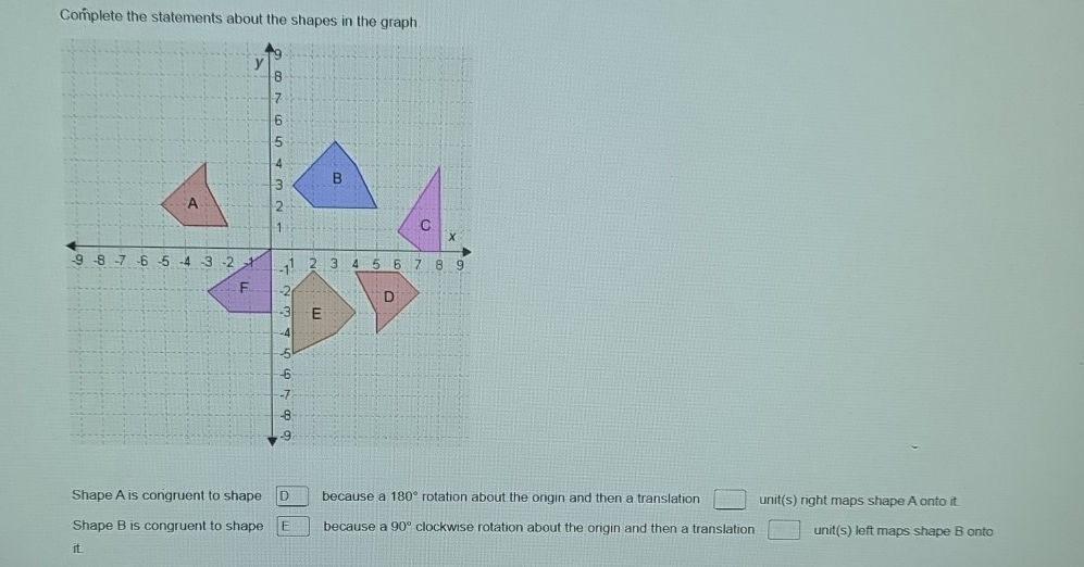 Complete the statements about the shapes in | StudyX