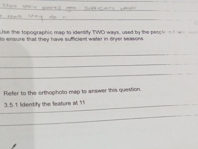 Use the topographic map to identify TWO | StudyX