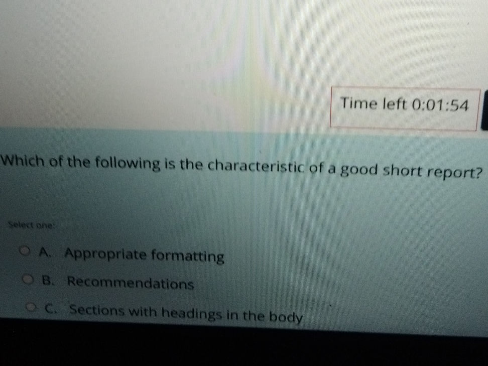 Which of the following is the characteristic | StudyX