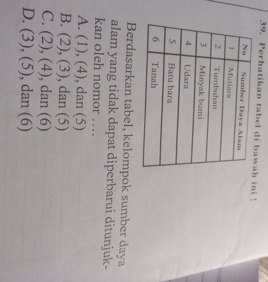 Perhatikan tabel di bawah ini! | No | | StudyX