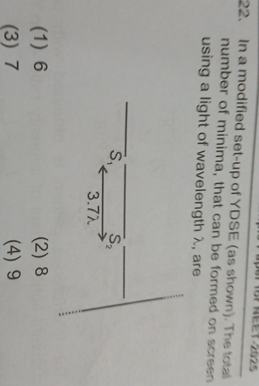 22. In a modified set-up of YDSE (as shown). | StudyX
