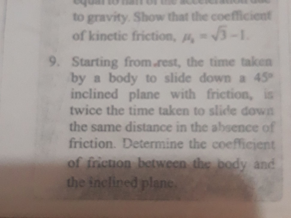 9. Starting from rest, the time taken by a | StudyX
