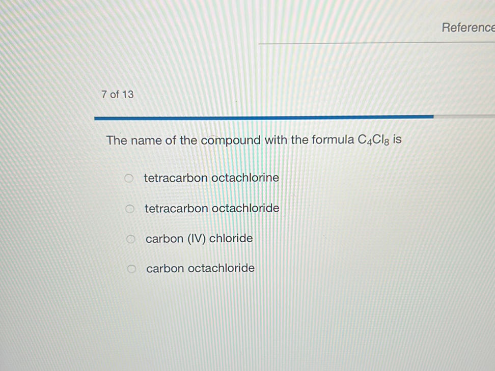 The name of the compound with the formula | StudyX
