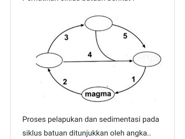 Perhatikan siklus batuan berikut: [Diagram | StudyX