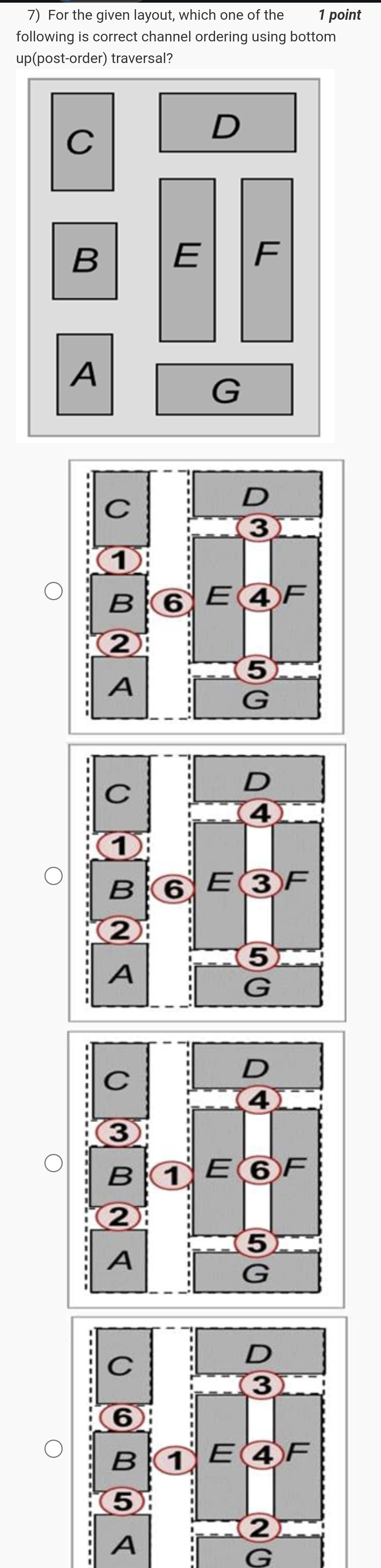 7) For the given layout, which one of the | StudyX