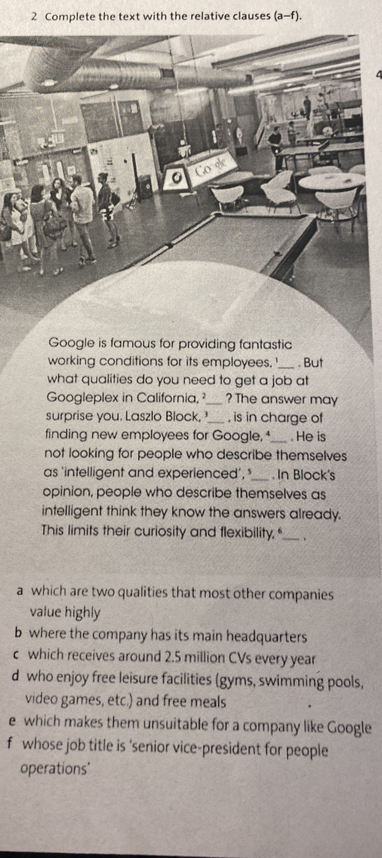 2 Complete the text with the relative | StudyX