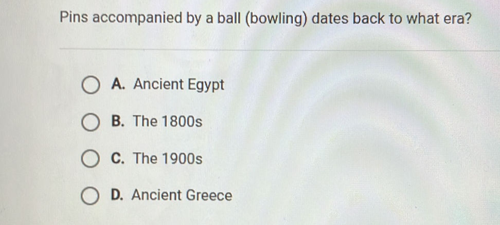 Pins accompanied by a ball (bowling) dates | StudyX