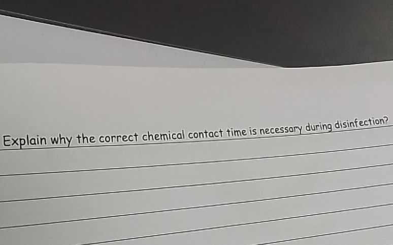 Explain why the correct chemical contact | StudyX