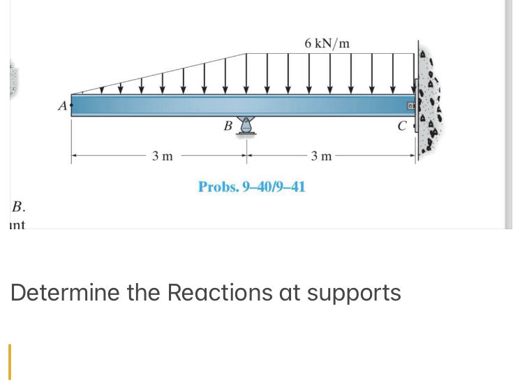Determine the Reactions at supports | StudyX