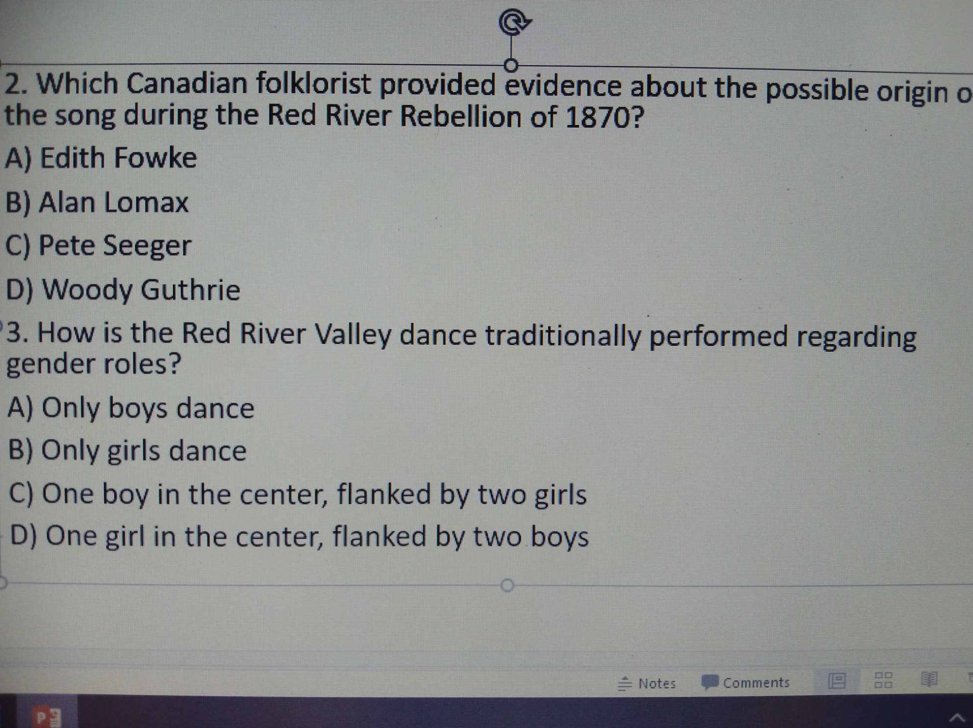 2. Which Canadian folklorist provided | StudyX