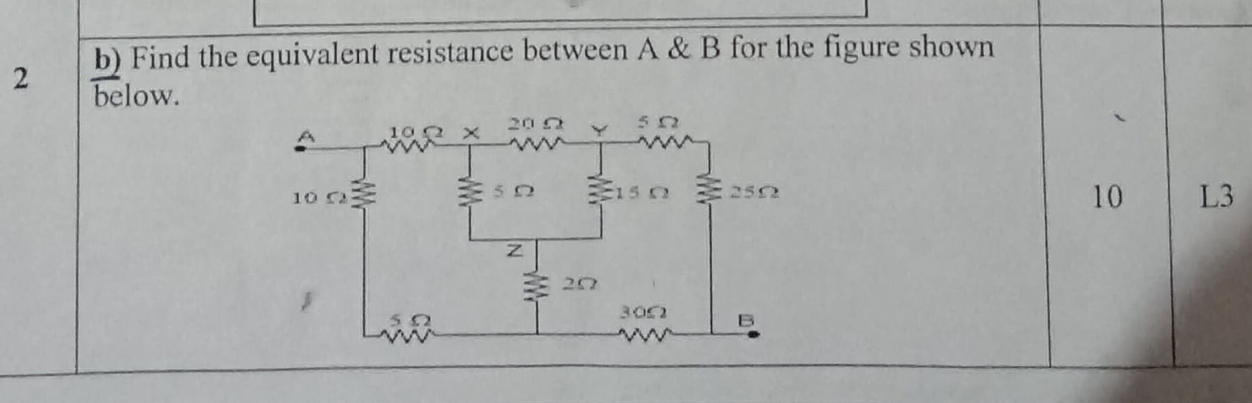 b) Find the equivalent resistance between A | StudyX