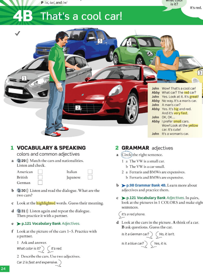 1 VOCABULARY SPEAKING colors and common | StudyX
