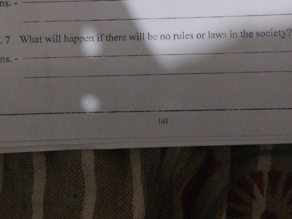 7 What will happen if there will be no rules | StudyX