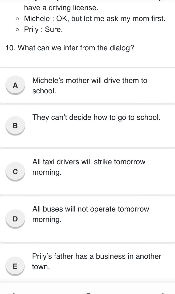 Michele: OK, but let me ask my mom first. • | StudyX