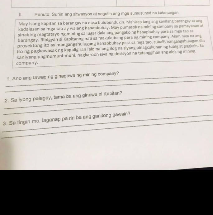 1. Ano ang tawag ng ginagawa ng mining | StudyX