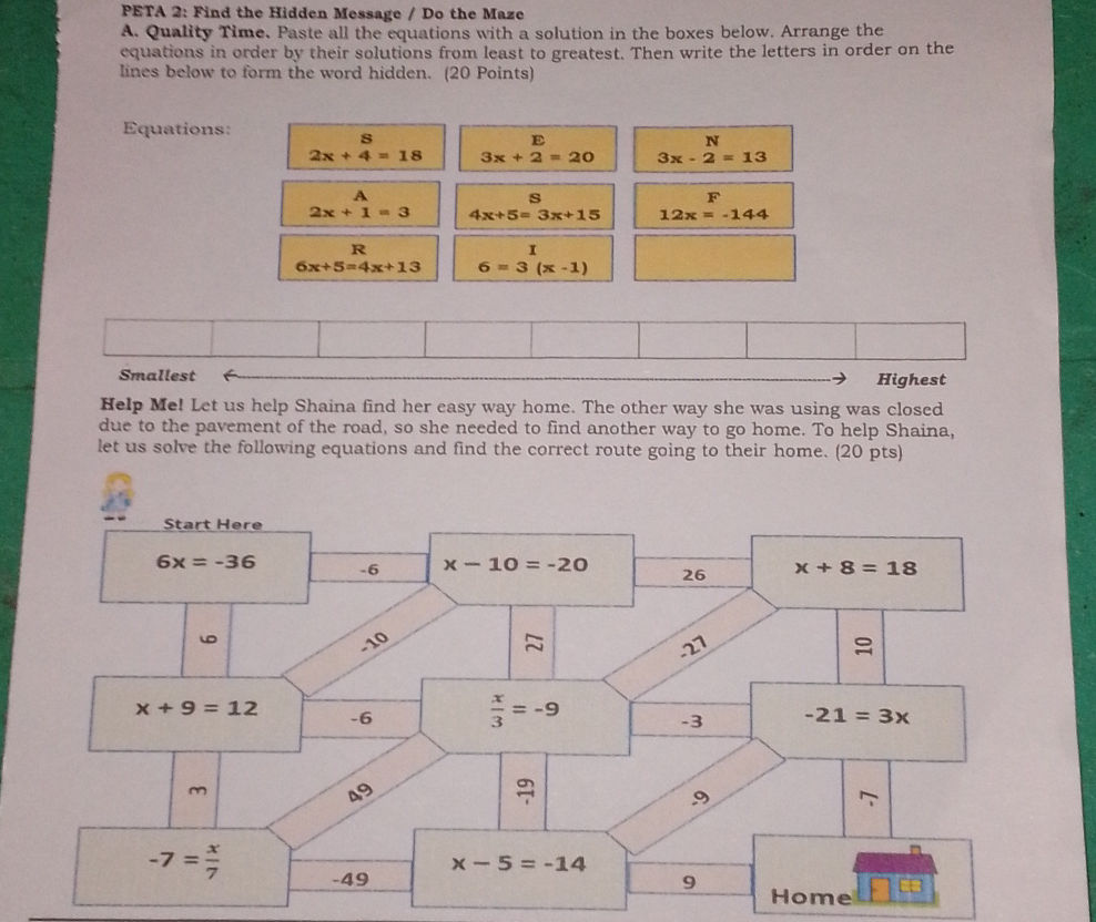 PETA 2: Find the Hidden Message / Do the | StudyX