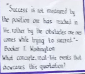 "Success is not measured by the position one | StudyX