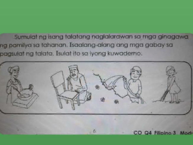 Sumulat ng isang talatang naglalarawan sa | StudyX