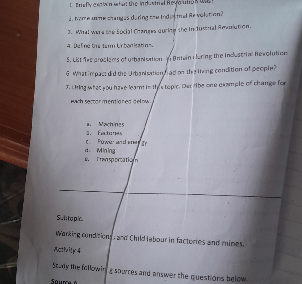 1. Briefly explain what the Industrial | StudyX