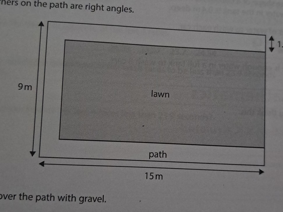 The image shows a rectangular lawn | StudyX