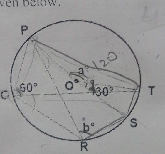 In the given circle, find the values of $a$ | StudyX