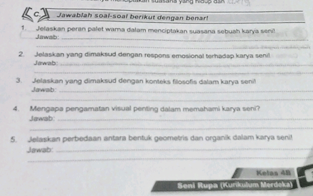 Jawablah soal-soal berikut dengan benar! 1. | StudyX