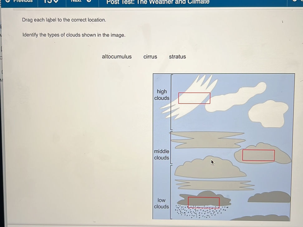 Drag each label to the correct location. | StudyX