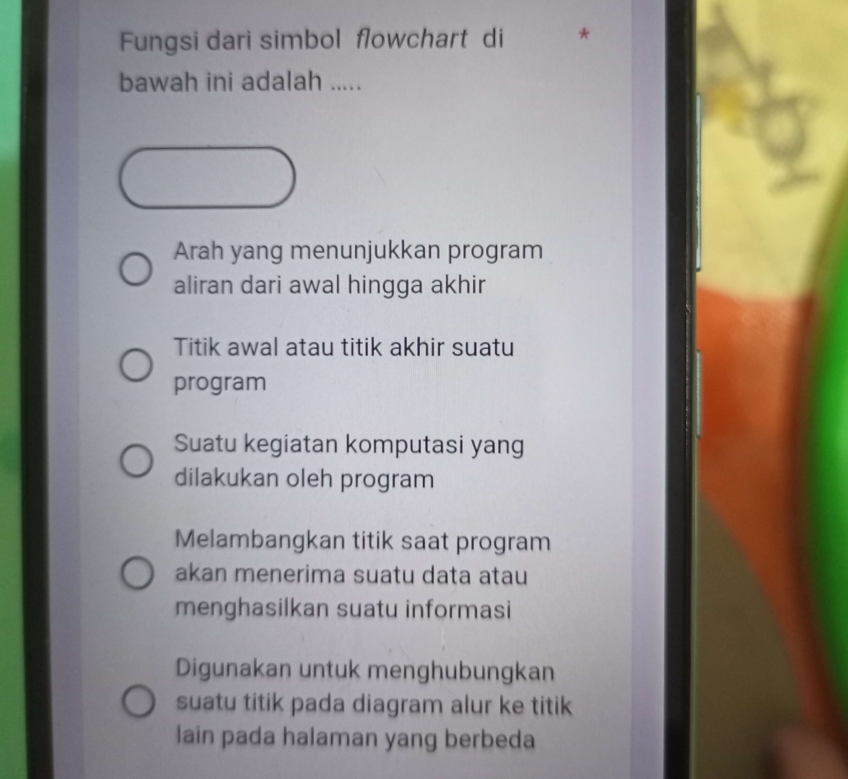 Fungsi dari simbol flowchart di bawah ini | StudyX