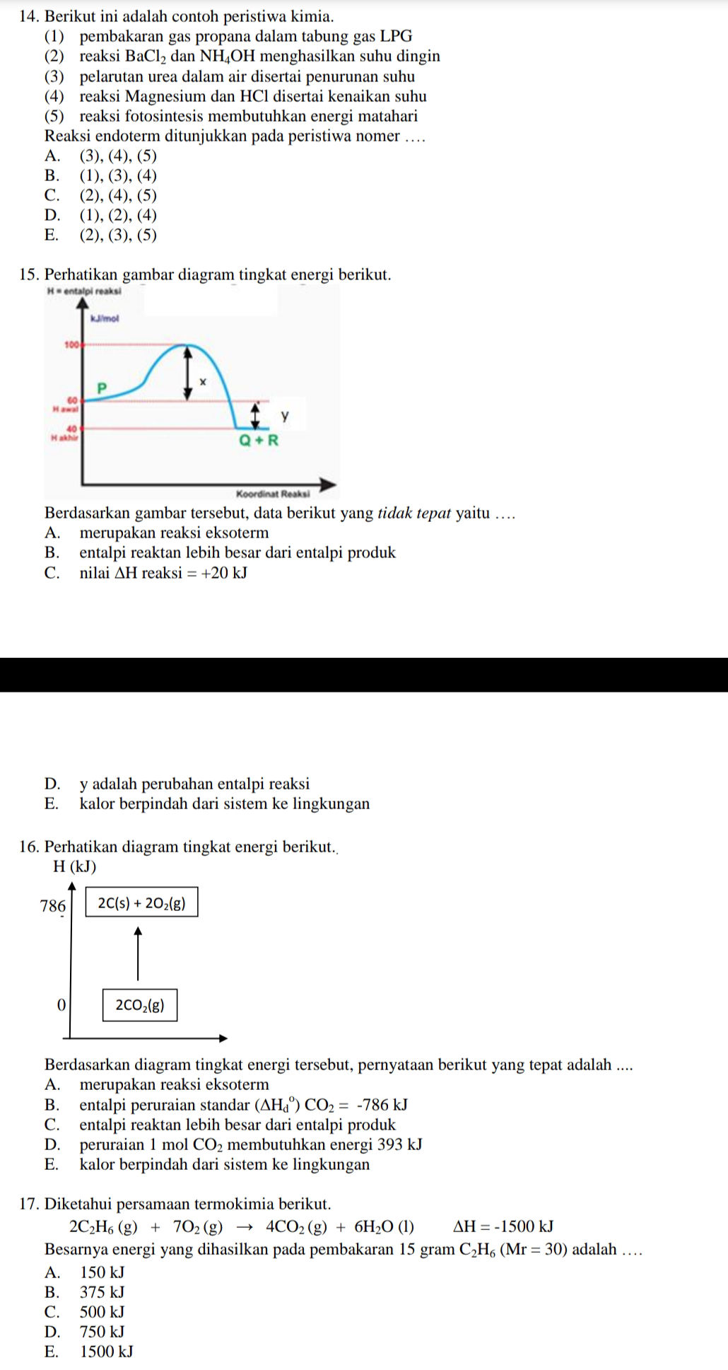 14. Berikut ini adalah contoh peristiwa | StudyX