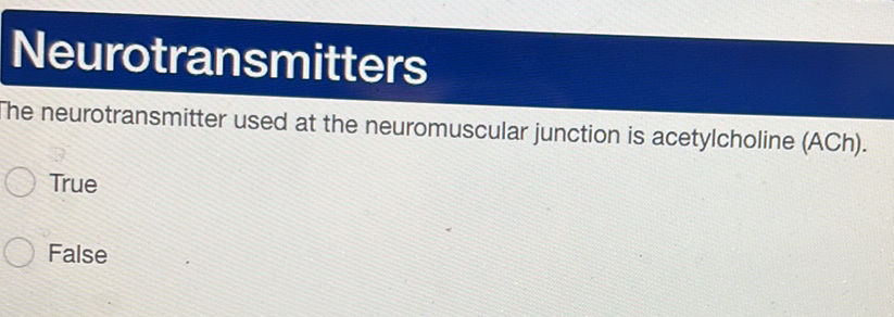 The neurotransmitter used at the | StudyX
